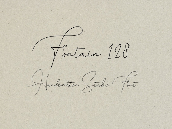 Fontain128 Stroke Font Single Line Font Sketch Pen Font - Etsy