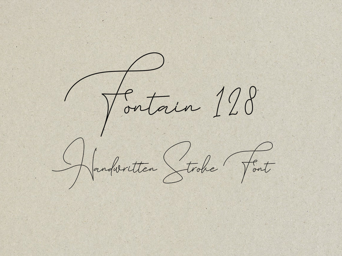 Fontain128 - Stroke Font - Single Line Font - Sketch Pen Font - Pen ...