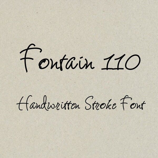Fontain110 stroke font single line font sketch - Etsy.de