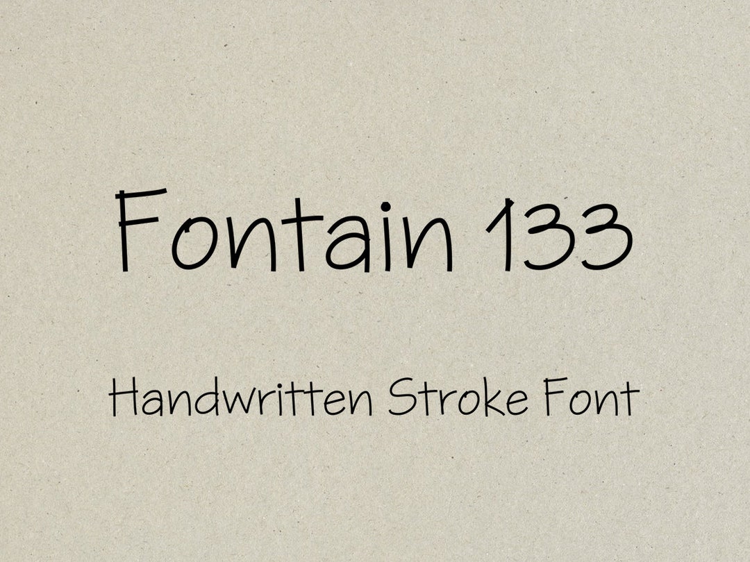 Fontain133 - Stroke Font - Single Line Font - Sketch Pen Font - Pen ...