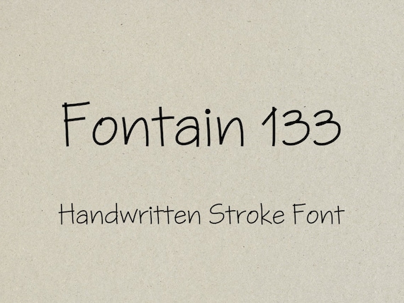 Fontain133 Stroke Font Single Line Font Sketch Pen Font | Etsy