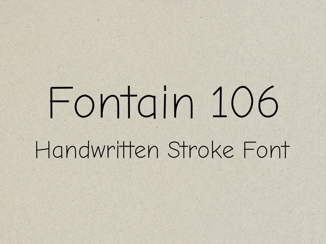 Fontain106 - Stroke Font - Single Line Font - Sketch Pen Font - Pen ...