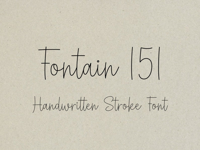 Fontain151 - Stroke Font - Single Line Font - Sketch Pen Font - Pen ...