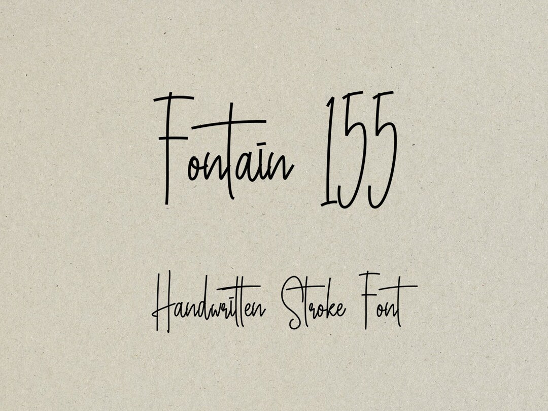 Fontain155 - Stroke Font - Single Line Font - Sketch Pen Font - Pen ...