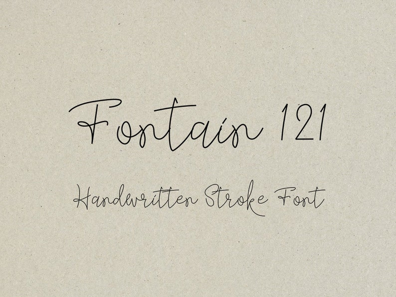 Fontain121 - Stroke Font - Single Line Font - Sketch Pen Font - Pen ...