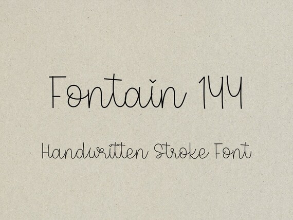 Fontain144 Stroke Font Single Line Font Sketch Pen Font - Etsy