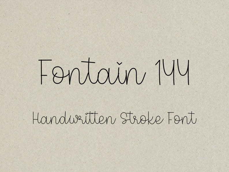 Fontain144 - Stroke Font - Single Line Font - Sketch Pen Font - Pen ...