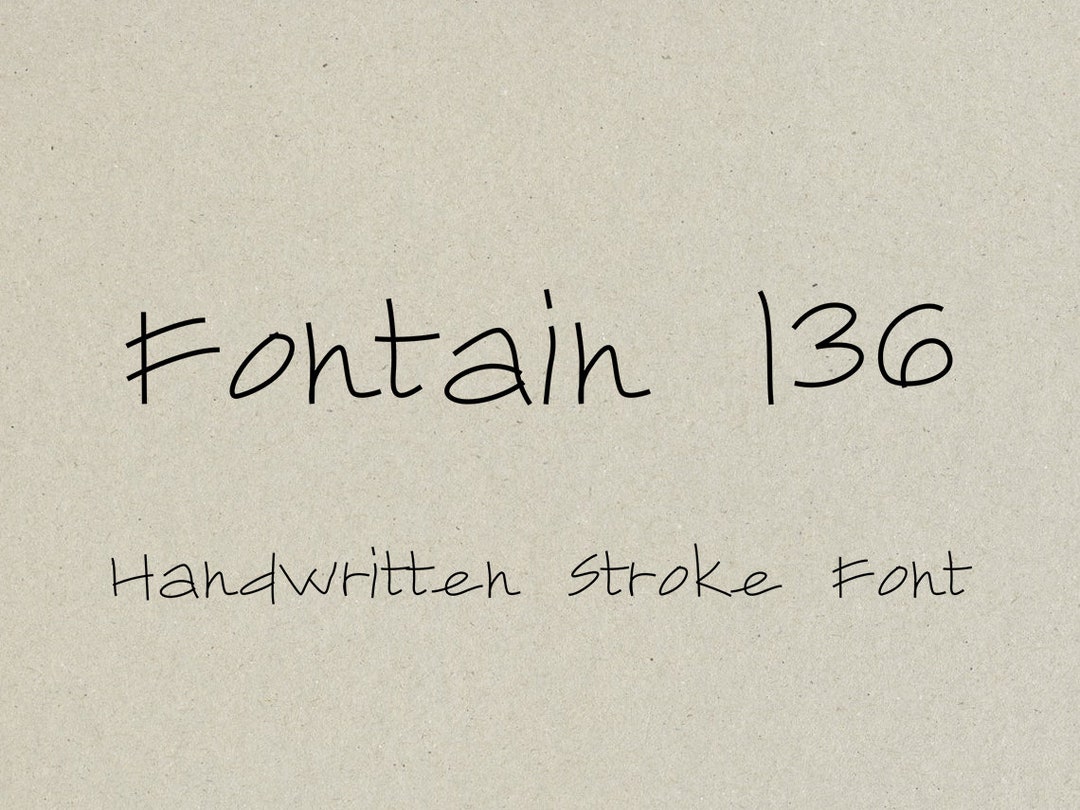 Fontain136 - Stroke Font - Single Line Font - Sketch Pen Font - Pen ...