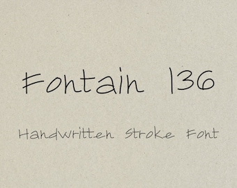 Fontain115 Stroke Font Single Line Font Sketch Pen Font Pen Plotter ...