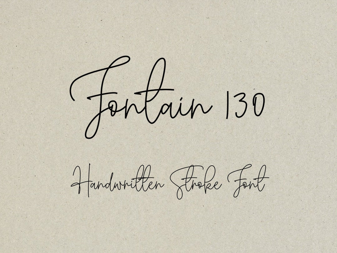 Fontain130 - Stroke Font - Single Line Font - Sketch Pen Font - Pen ...