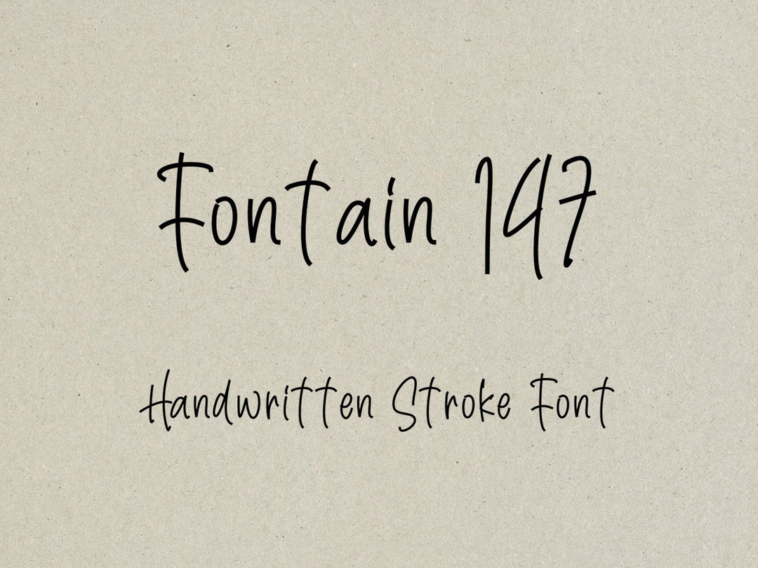 Fontain147 - Stroke Font - Single Line Font - Sketch Pen Font - Pen ...