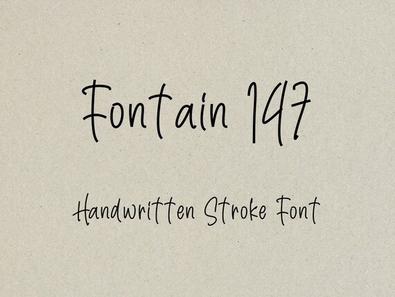 Fontain147 Stroke Font Single Line Font Sketch Pen Font - Etsy