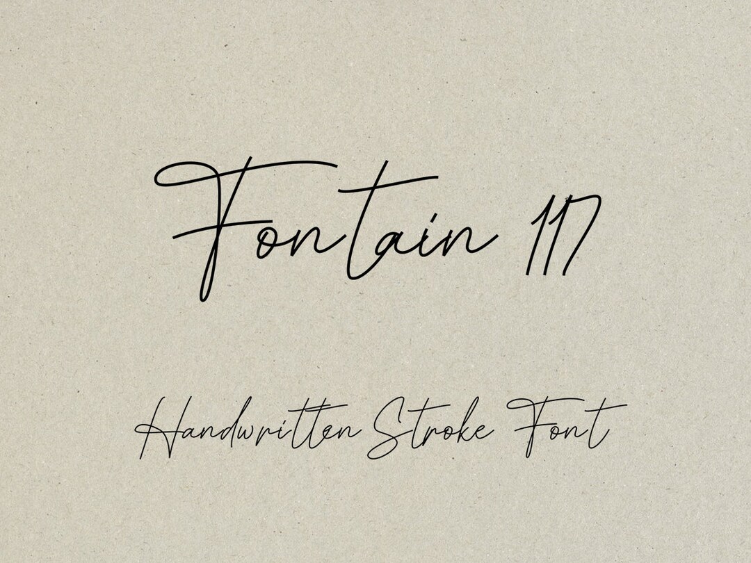 Fontain117 - Stroke Font - Single Line Font - Sketch Pen Font - Pen ...