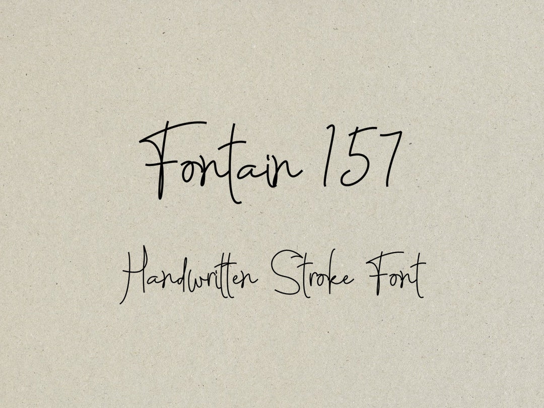 Fontain157 - Stroke Font - Single Line Font - Sketch Pen Font - Pen ...