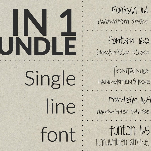 Single Line Fonts Monoline Font Sketch Pen Font - Etsy