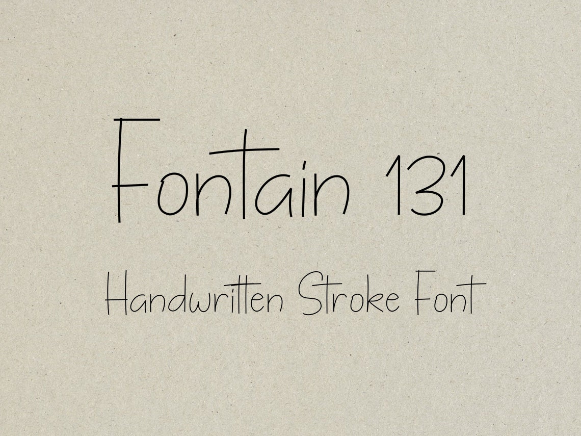 Fontain131 - Stroke Font - Single Line Font - Sketch Pen Font - Pen ...