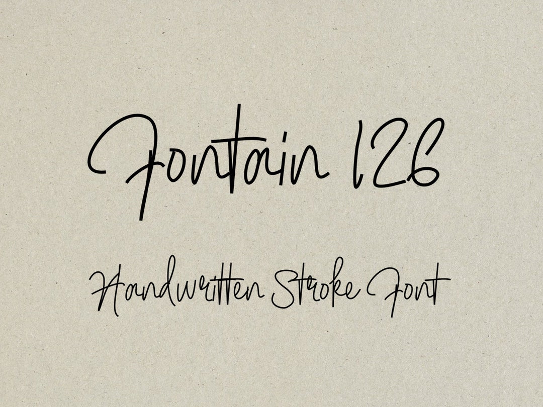 Fontain126 - Stroke Font - Single Line Font - Sketch Pen Font - Pen ...