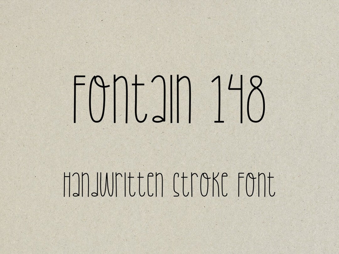 Fontain148 - Stroke Font - Single Line Font - Sketch Pen Font - Pen ...