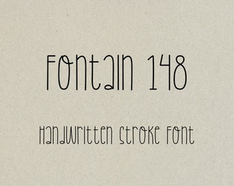 Fontain115 Stroke Font Single Line Font Sketch Pen Font Pen Plotter ...