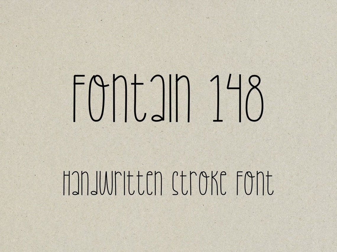 Fontain148 Stroke Font Single Line Font Sketch Pen Font Pen Plotter ...