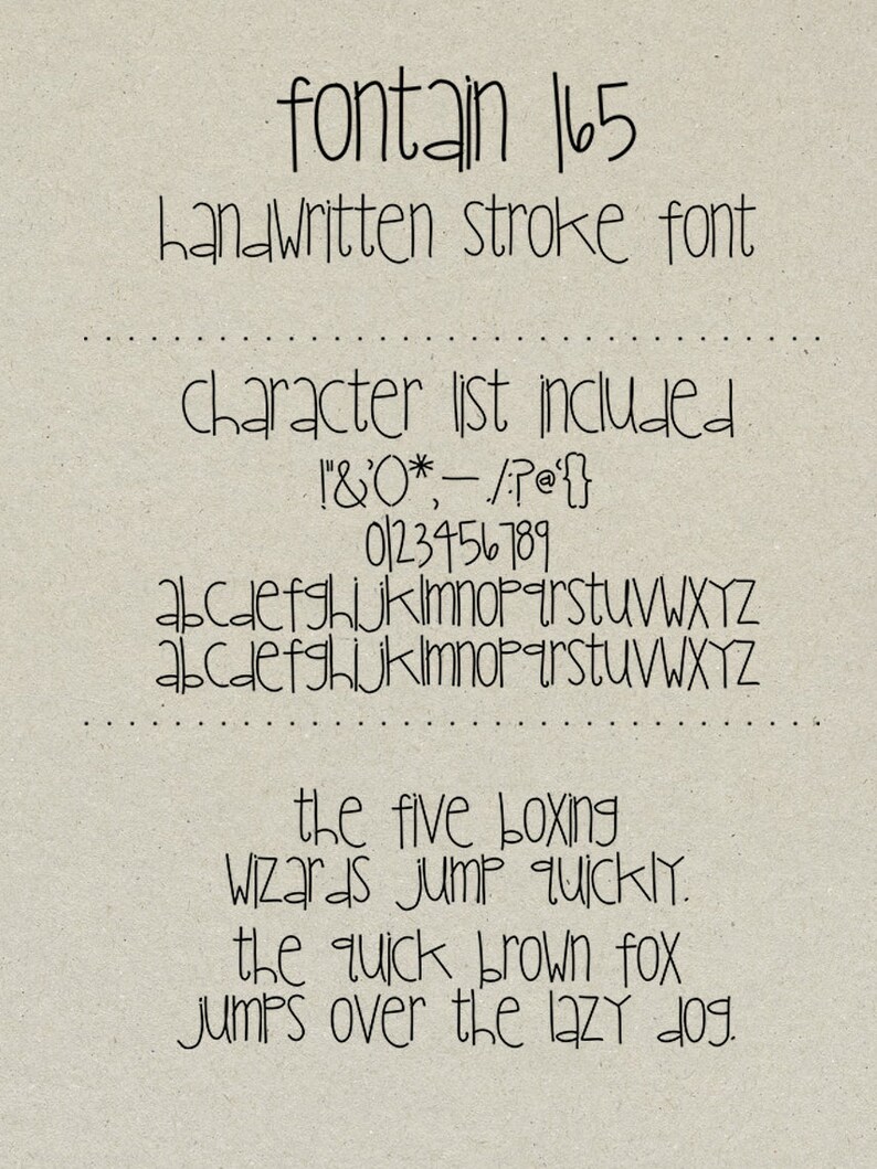 5in1 Bundle Fontain 161-165 Handwritten Font Stroke Font Single Line ...
