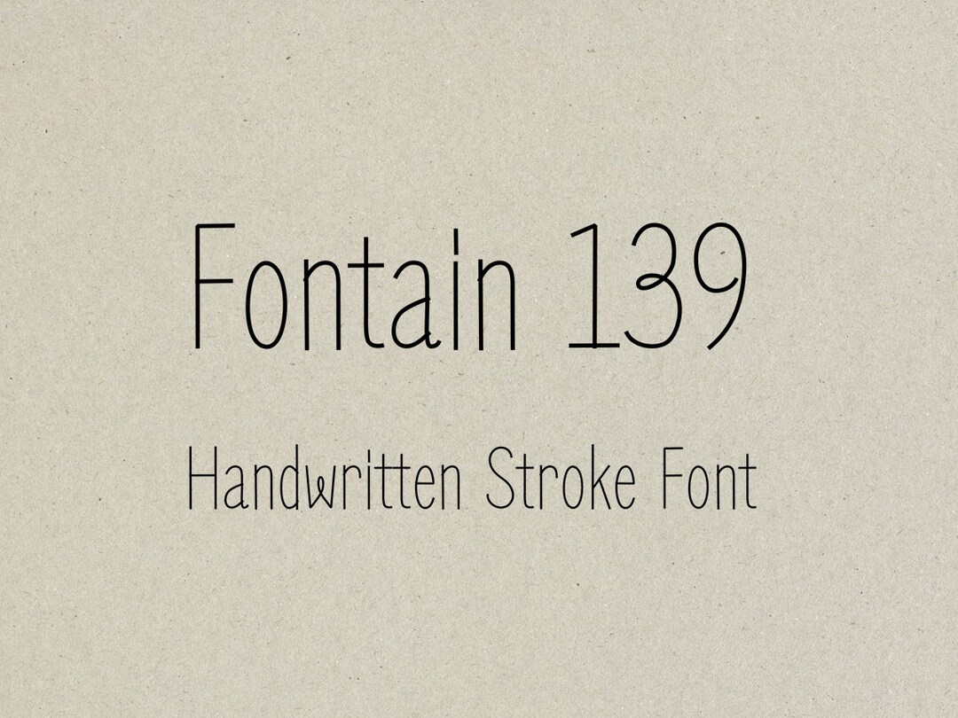 Fontain139 - Stroke Font - Single Line Font - Sketch Pen Font - Pen ...