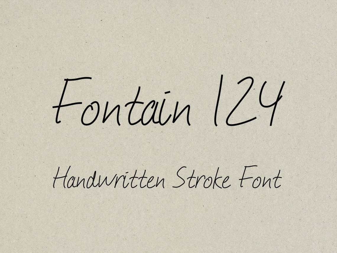 Fontain124 - Stroke Font - Single Line Font - Sketch Pen Font - Pen ...