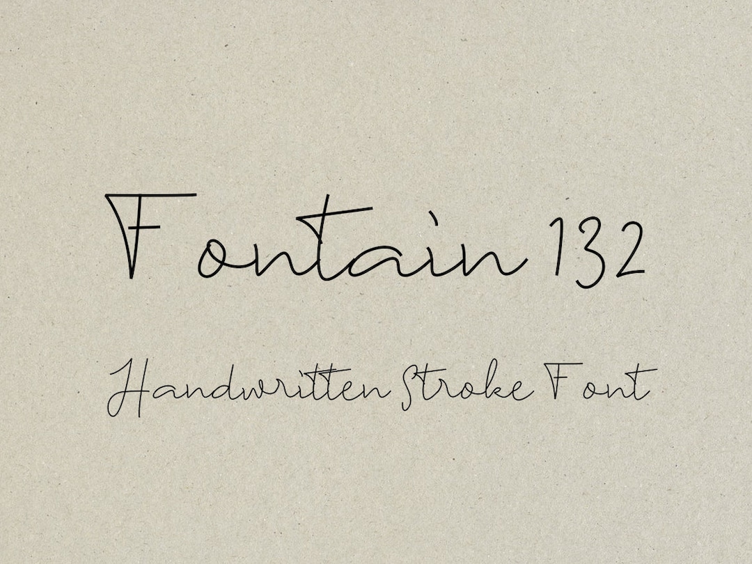 Fontain132 - Stroke Font - Single Line Font - Sketch Pen Font - Pen ...