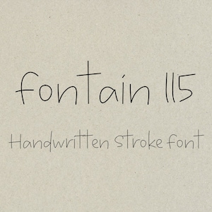 Fontain115 - Stroke Font - Single Line Font - Sketch Pen Font - Pen ...