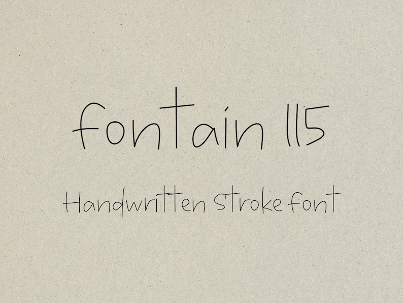 Fontain115 - Stroke Font - Single Line Font - Sketch Pen Font - Pen ...