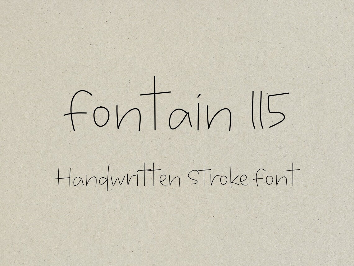 Fontain115 Stroke Font Single Line Font Sketch Pen Font Pen Plotter ...