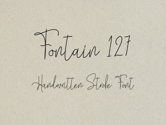 Art & Collectibles Digital Single Line Font Engraving Font Fontain175 ...