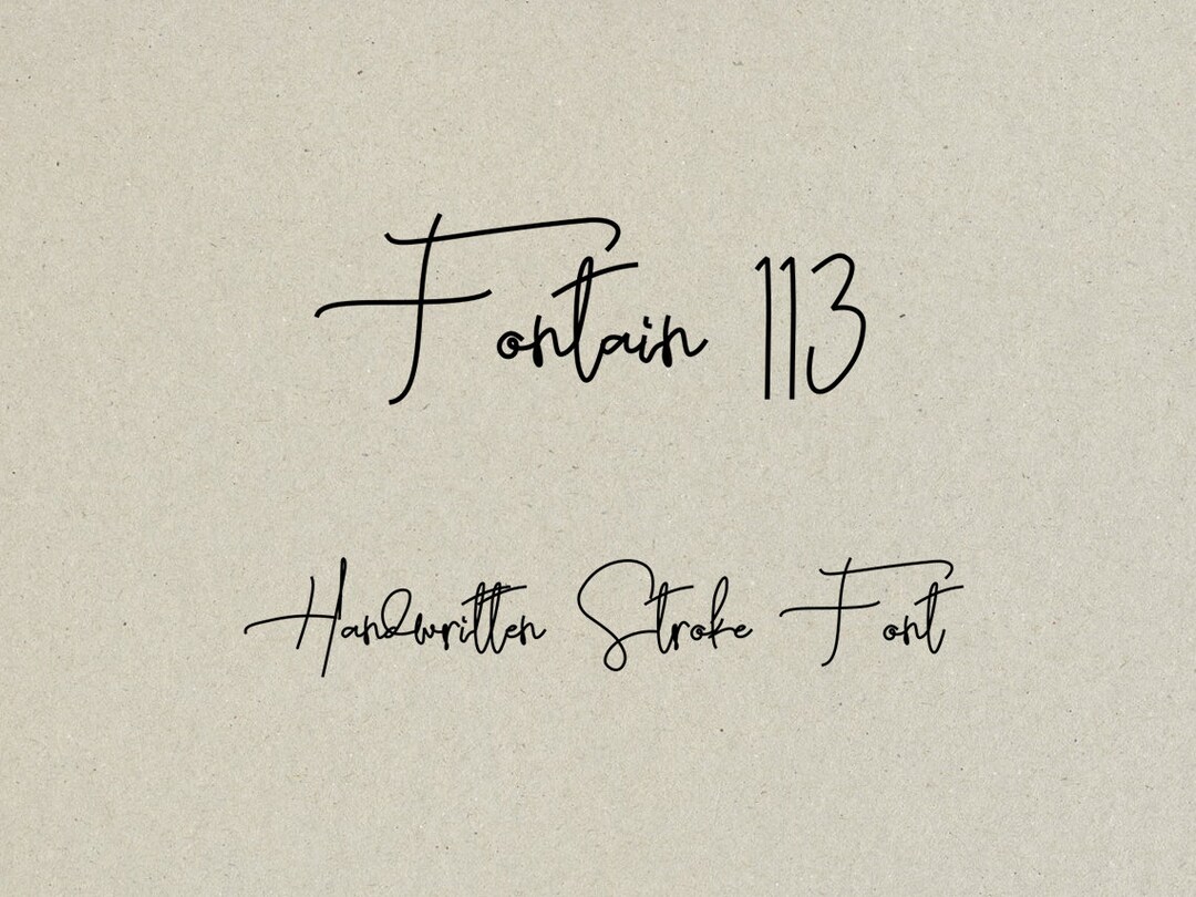 Fontain113 - Stroke Font - Single Line Font - Sketch Pen Font - Pen ...