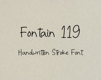 Fontain115 Stroke Font Single Line Font Sketch Pen Font Pen Plotter ...