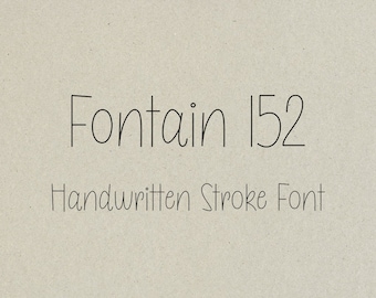 Fontain145 Stroke Font Single Line Font Sketch Pen Font - Etsy
