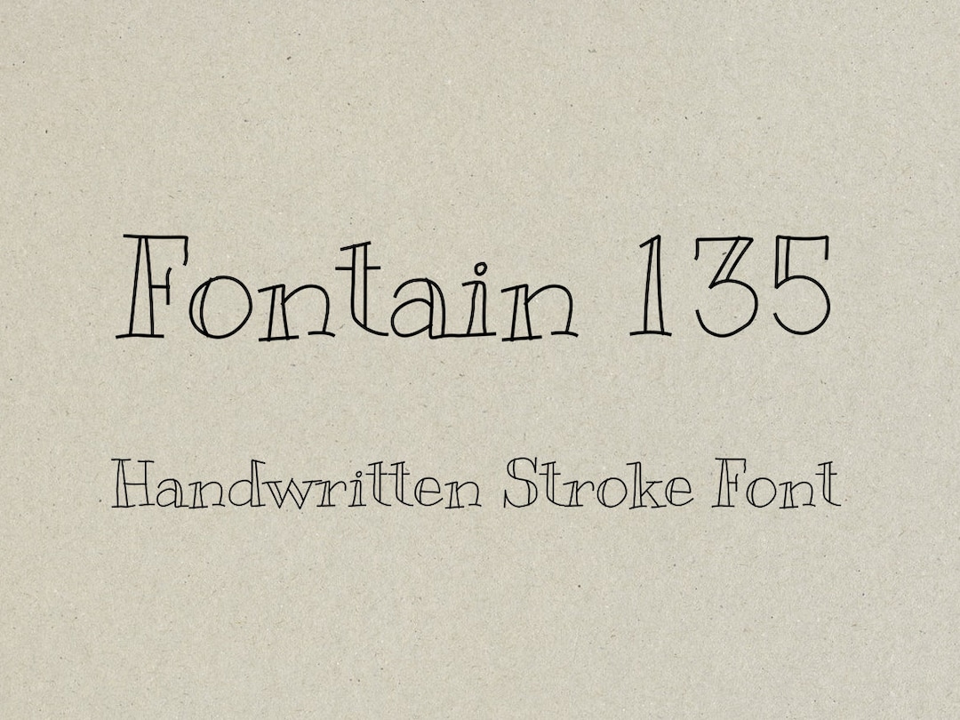 Fontain135 - Stroke Font - Single Line Font - Sketch Pen Font - Pen ...