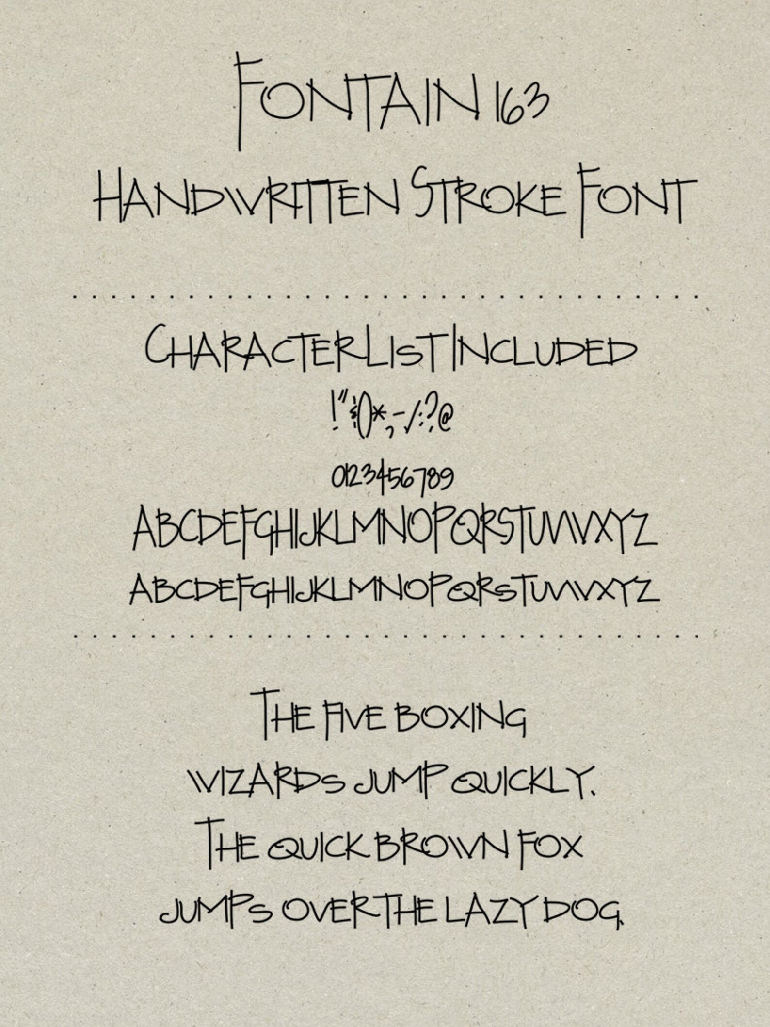5in1 Bundle Fontain 161-165 Handwritten Font Stroke Font Single Line ...