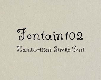 Fontain115 Stroke Font Single Line Font Sketch Pen Font Pen Plotter ...