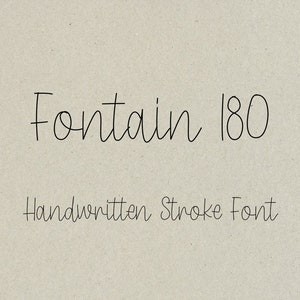 Fontain180 - Stroke Font - Single Line Font - Sketch Pen Font - Pen ...