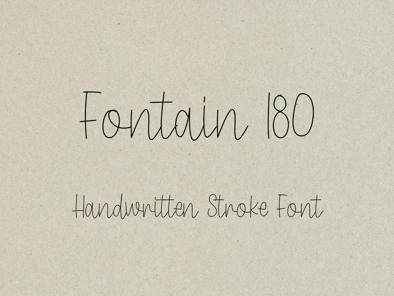 Fontain180 - Stroke Font - Single Line Font - Sketch Pen Font - Pen ...