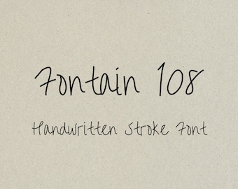 Fontain115 Stroke Font Single Line Font Sketch Pen Font Pen Plotter ...