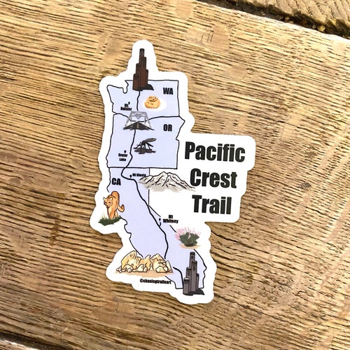 Pacific Crest Trail Logo Sticker - Etsy