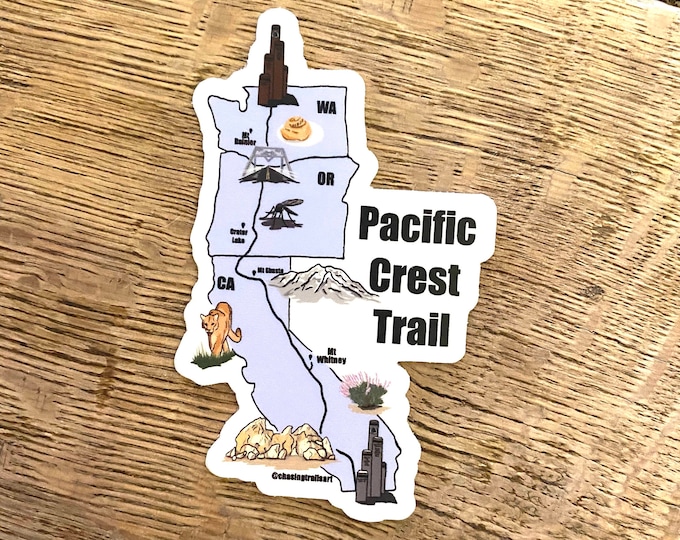 Pacific Crest Trail Sticker, Thruhiking Sticker, PCT Sticker ...