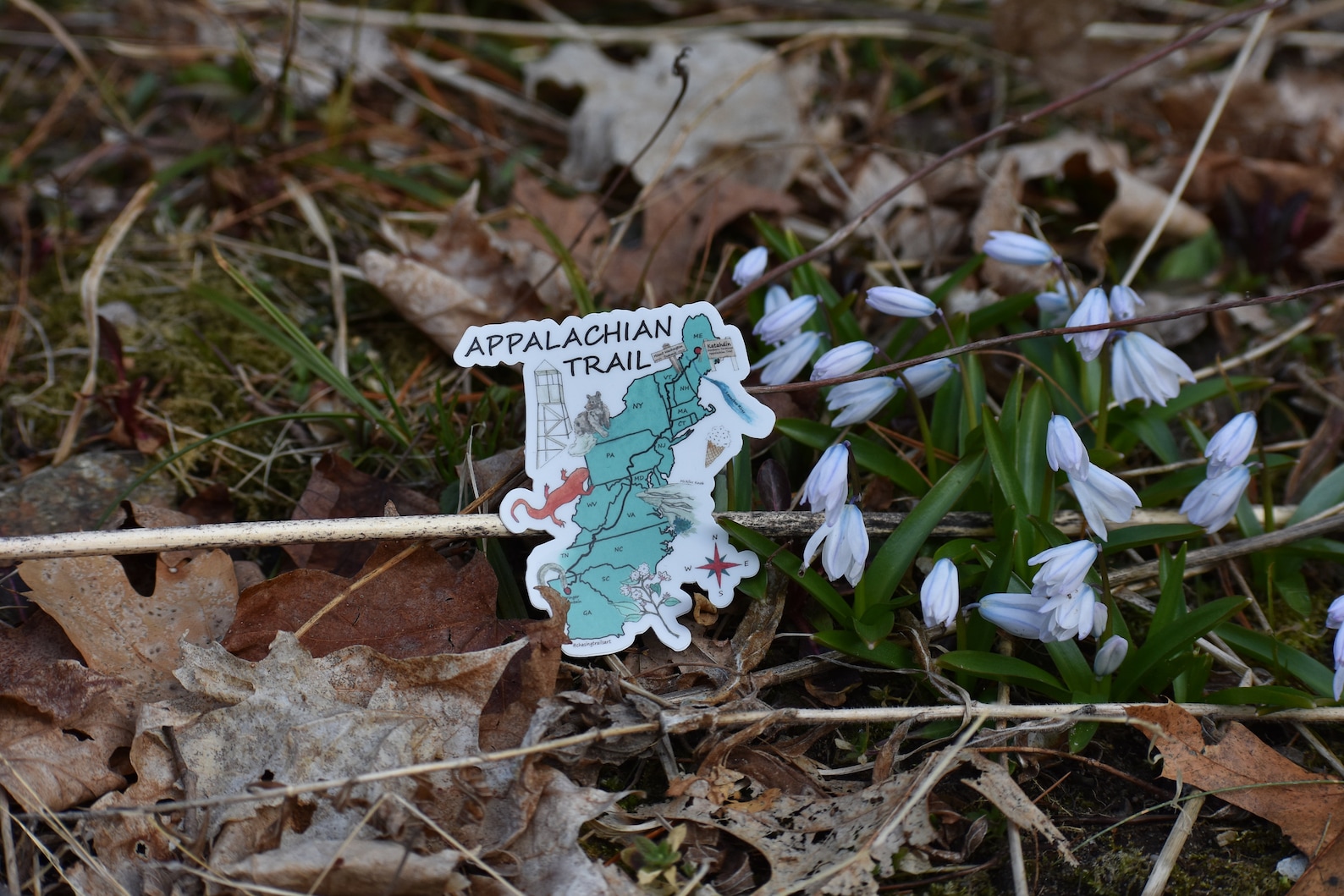 Appalachian Trail Sticker, Hiking Sticker,at Sticker, Appalachian Trail ...