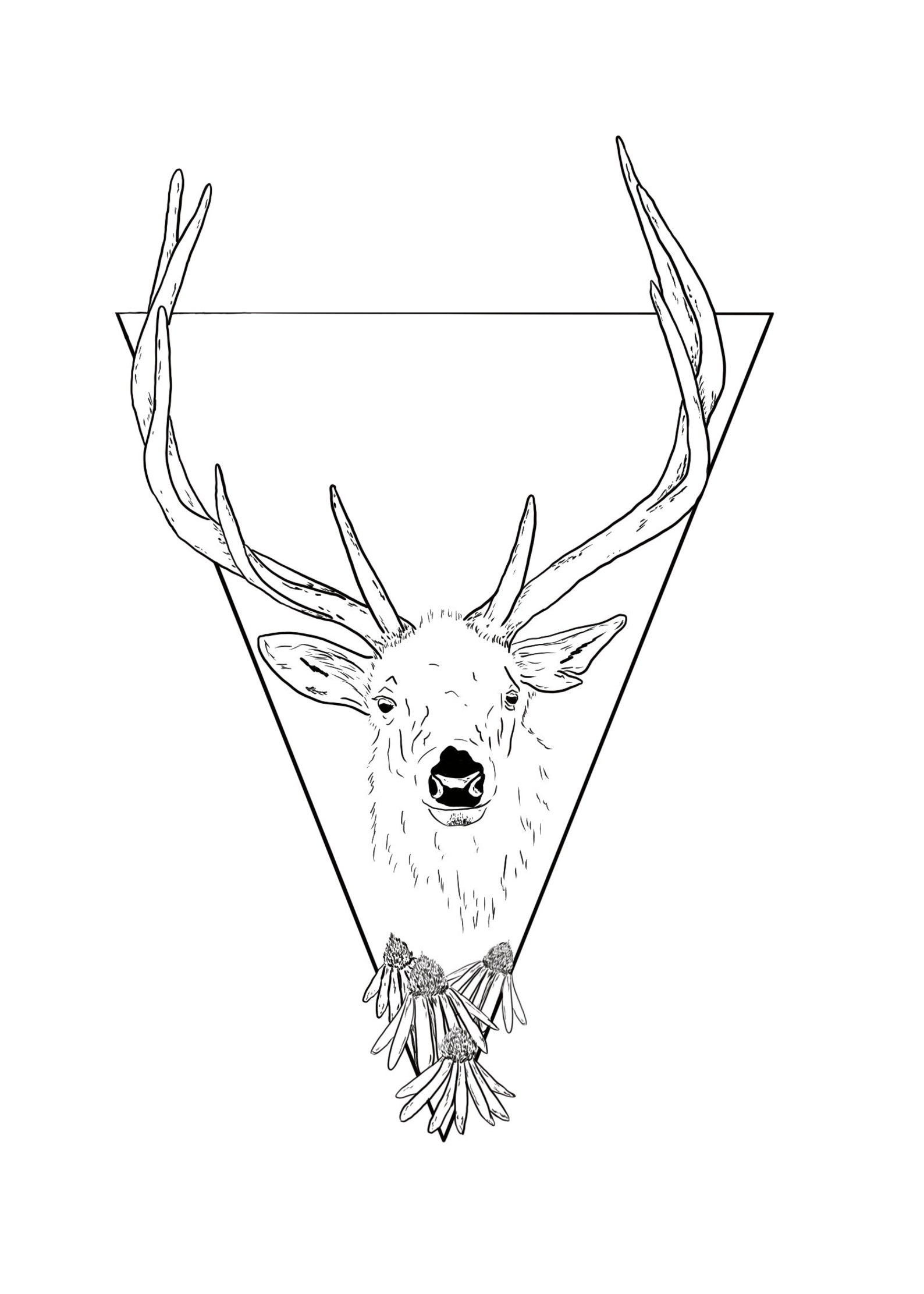 Elk Elk Print, Simple Elk Drawing, Elk Art - Etsy