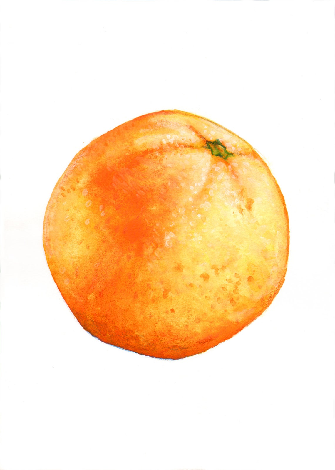 Orange Original Watercolor Painting - Etsy UK
