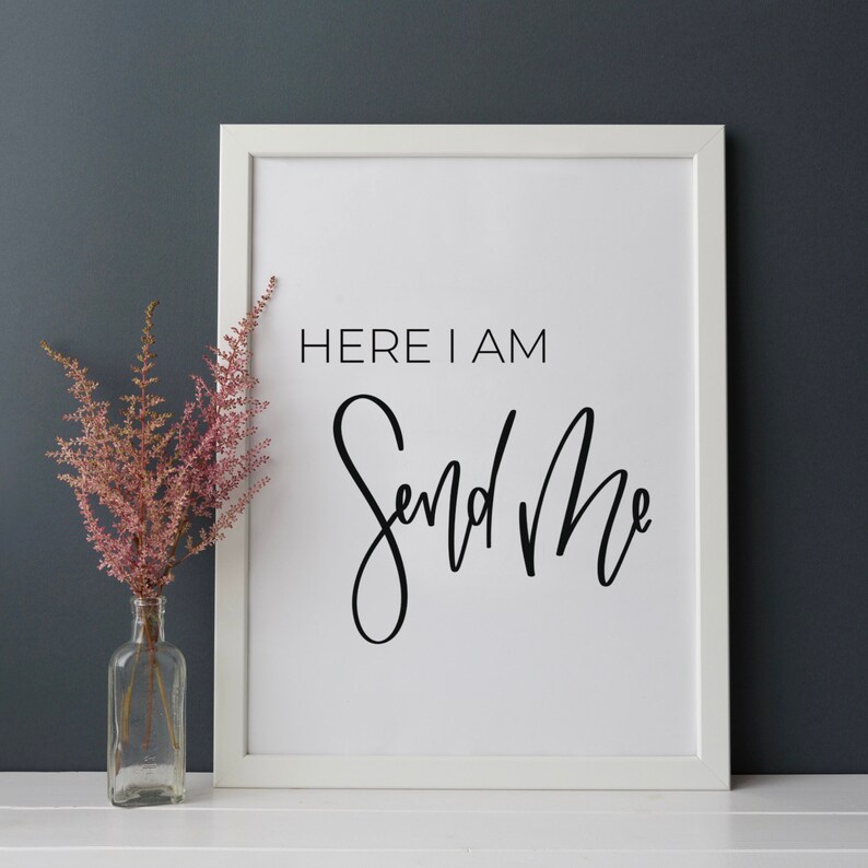 Bible Verse Scripture Art Hand Lettering Digital Print Here - Etsy