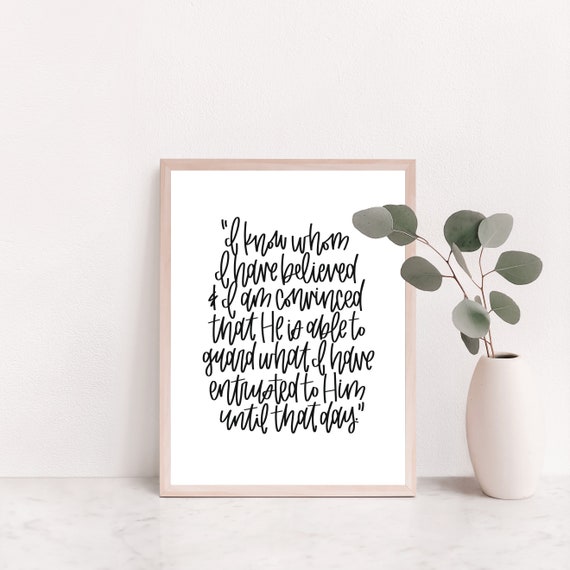 Bible Verse Scripture Art Hand Lettering Digital Print 2 - Etsy