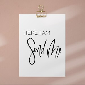 Bible Verse Scripture Art Hand Lettering Digital Print Here - Etsy