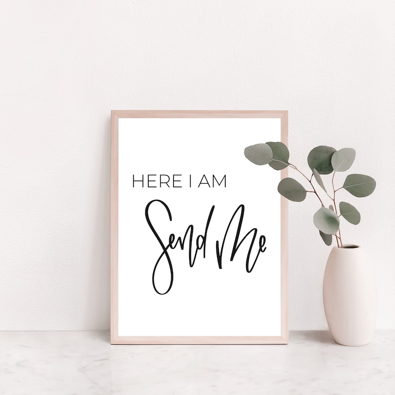 Bible Verse Scripture Art Hand Lettering Digital Print Here - Etsy